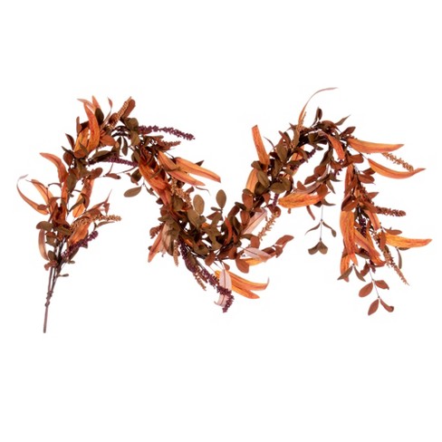 Vickerman 5' Artificial Autumn Berry And Foliage Garland : Target