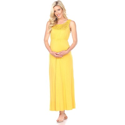 Maternity Kadyn Maxi Dress Yellow Medium - White Mark : Target