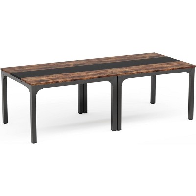 Tribesigns 2-piece Square Dining Table, Brown : Target