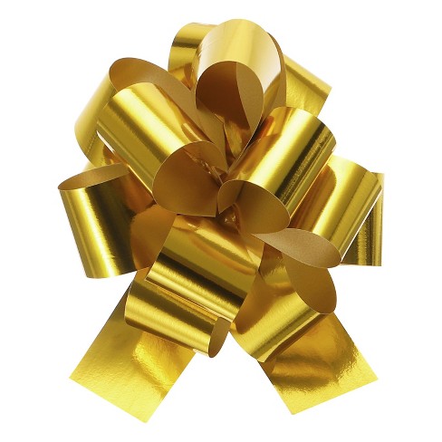 Unique Bargains Metallic Large Gift Wrapping Pull Ribbon Bow For ...