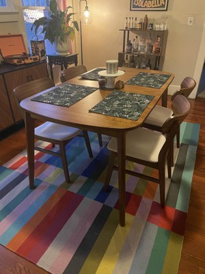 Astrid mid century dining table with extension leaf store