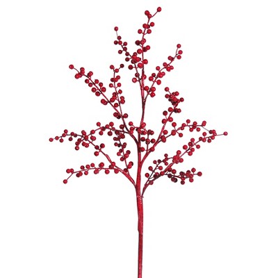 Vickerman Artificial Red Outdoor Berry Spray : Target
