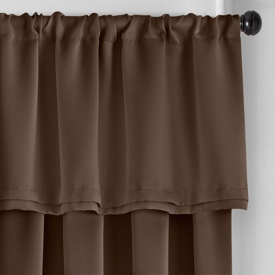 Vanderbilt Straight Pleated Window Valance - 50" X 18" - Chocolate ...