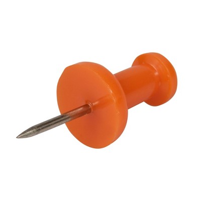 Jam Paper 100pk Colorful Push Pins - Orange : Target
