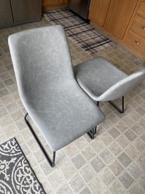 2pk Bowden Faux Leather Dining Chairs Black - Threshold™ : Target
