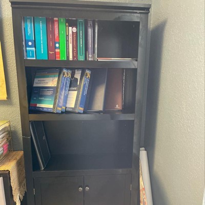 72" Carson 5 Shelf Bookcase With Doors White - Threshold™ : Target