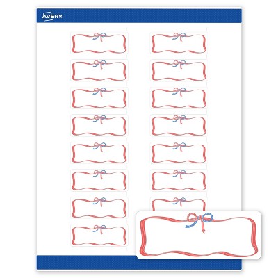 Avery® Matte 1" x 2-5/8" Labels, Red & Silver Patriotic, 320ct : Target