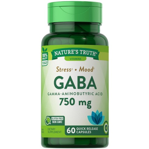 Nature's Truth Gaba 750mg (gamma Aminobutyric Acid) | 60 Capsules : Target