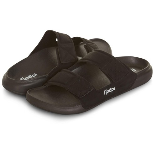 Men's Noah Adjustable Vegan Leather Slide Sandal,black : Target
