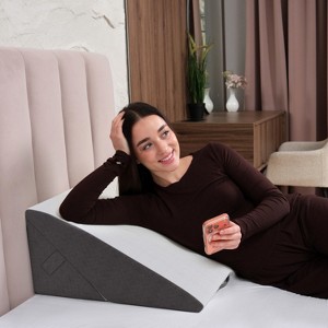 Kӧlbs Bed Wedge Pillow Chic Jacquard Cover Wedge Pillow for Sleeping ...