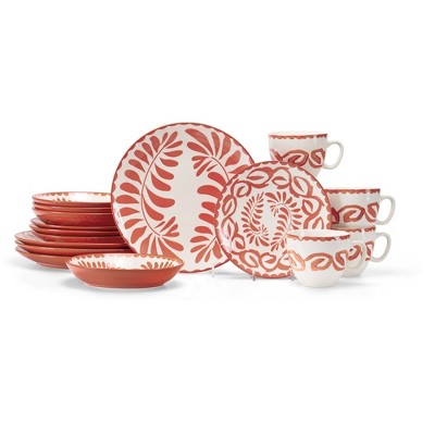 Baum Bros. 16pc Stoneware Canopy Dinnerware Set Blue/white : Target