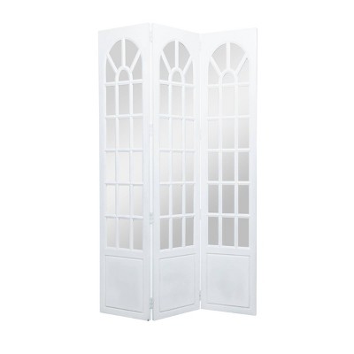 Eclectic Wood Room Divider Screen White - Olivia & May : Target