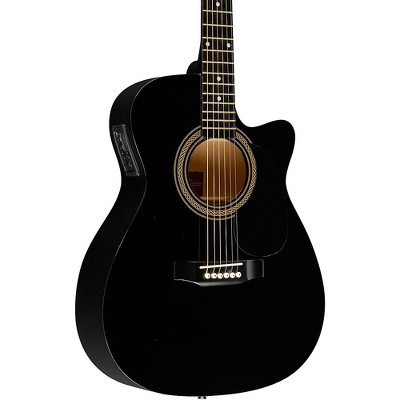 Rogue Ra-090 Concert Cutaway Acoustic-electric Guitar Black : Target