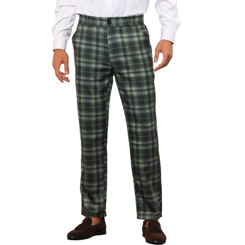 Lars Amadeus Men's Straight Fit Formal Plaid Patterned Suit Pants : Target
