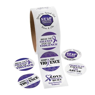 Fun Express Domestic Violence Awareness Stickers - 100 Pc. : Target