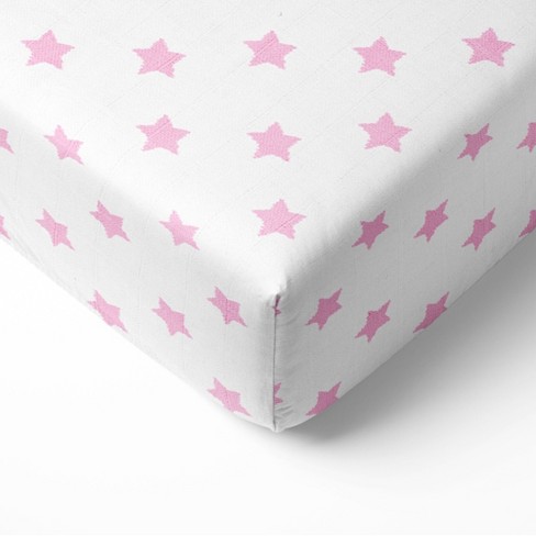 Bacati - Stars Pink Ikat Muslin 100 Percent Cotton Universal Baby Us ...