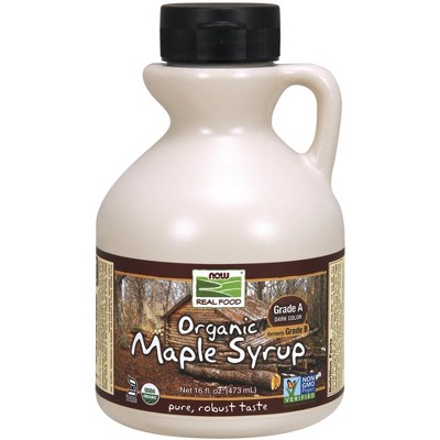 Maple Syrup, Organic Grade A Dark Color (formerly Grade B) By Now Foods ...