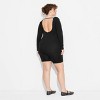 Women's Long Sleeve Seamless Square Neck Romper - Wild Fable™ Black 1x ...
