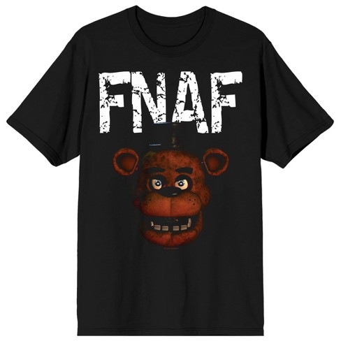 Five Nights At Freddy's Fnaf Freddy Men's Black Crew Neck Short Sleeve ...