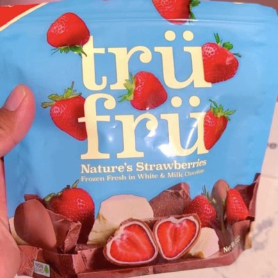Tru Fru White And Milk Chocolate Frozen Strawberries - 8oz : Target