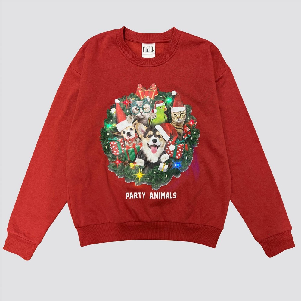 Men's IML Party Animals Pullover Sweatshirt - Red M