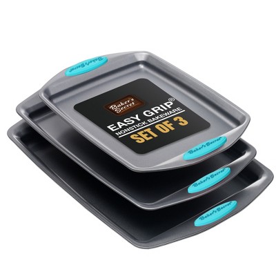 Baker's Secret Baking Sheets For Oven With Handles Grip - 3 Pieces Set ...