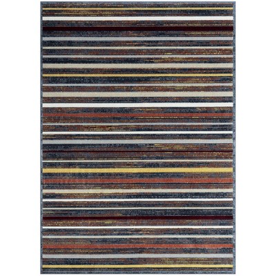 Everwash Treasure Striped Modern Machine Washable Area Rug : Target