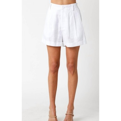 Women's Linen Short - Olivaceous L : Target