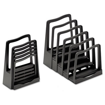 Avery Adjustable File Rack, 5 Sections, Letter Size Files, Black, 8" X ...