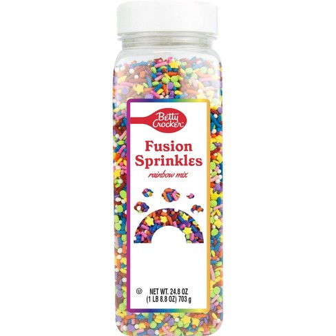 Betty Crocker Party Size Rainbow Fusion Sprinkle Bottle - 24.8oz : Target
