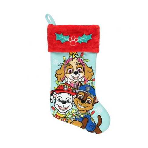 Paw Patrol - Skye, Marshall And Chase 20 Applique Christmas Stocking ...
