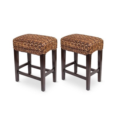 Birdrock Home Seagrass Counter Stool - Counter Height - Espresso : Target