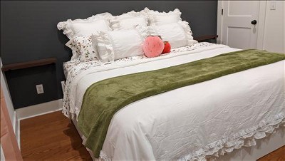 Lush Décor 3pc Full/queen Ella Ruffle Duvet Bedding Set White : Target