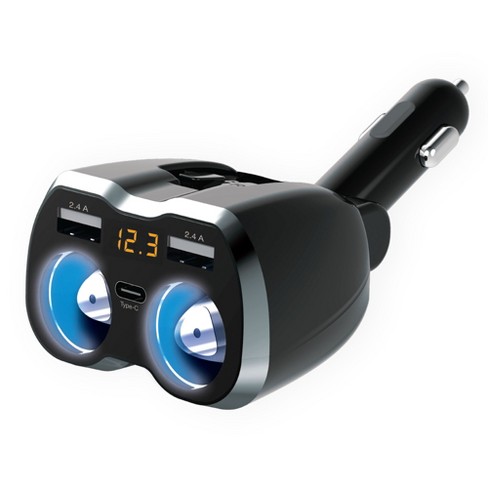 Car And Driver Dual Socket Cigarette Adapter : Target