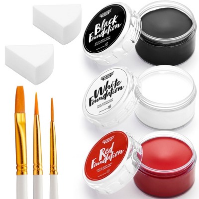 Joyfy 8PCS SFX Zombie Makeup Kit, Black White Red Face Body Paint ...