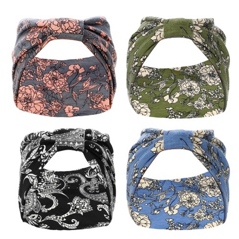 Unique Bargains Women's Yoga Hair Scarfs Bohemia Head Wraps 5.31" Wide ...