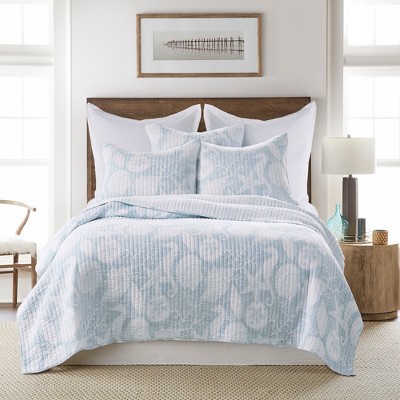 Stillwater Blue Quilt Set - Twin/twin Xl Quilt And One Standard Pillow ...