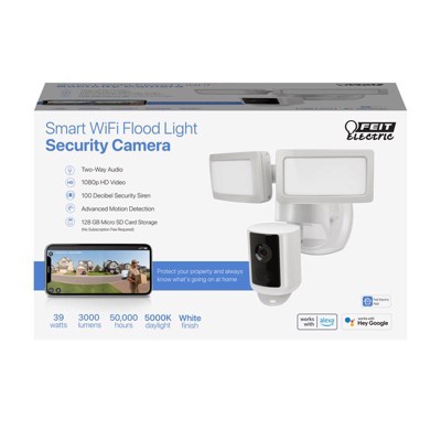 Feit Electric Smart Motion-sensing Hardwired Led White Security Floodlight : Target