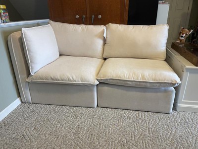Haven Modular French Seam Corner Sofa: Upholstered Wood Frame, 1-piece ...