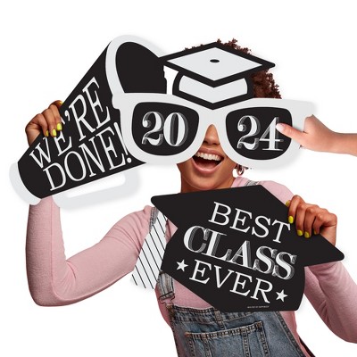 Big Dot Of Happiness Graduation Cheers - Grad Cap, Megaphone, And ...