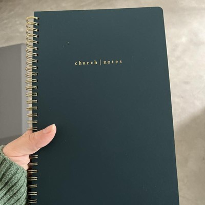 College Ruled 1 Subject Spiral Notebook Navy - Church Notes : Target