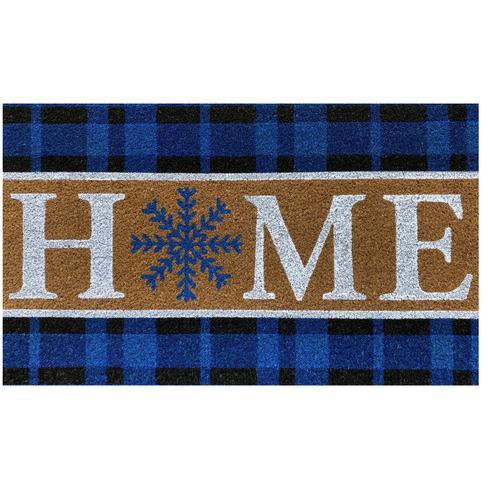Snowflake Home Coir Winter Doormat 30" X 18" Indoor Outdoor Briarwood ...