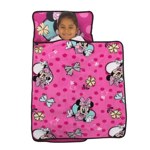 Disney Minnie Mouse Pink And Aqua Toddler Nap Mat : Target