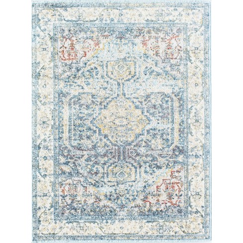 Rugs America Atlas At45a Midnight Transitional Vintage Gray Area Rug, 5 ...