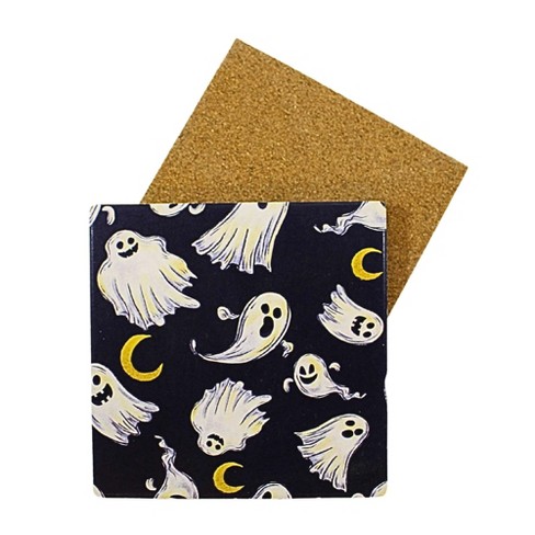 Coasterstone 4.25 In Halloween Hauntings Tile Coaster Ghosts Ghouls ...