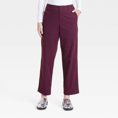 Maverick Vegan Leather Pants - Merlot 2 : Target