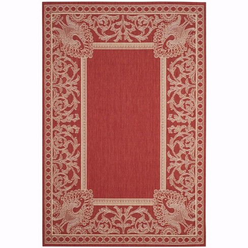 Courtyard Cy2965 Power Loomed Indoor/outdoor Accent Rug - Red/natural ...