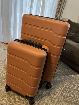 Hardside Large Checked Suitcase Pink - Open Story™ : Target