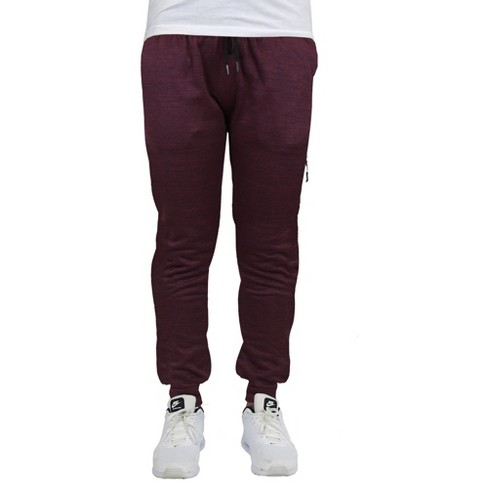 Logan & Martin Men's Slim Fitting Fleece-lined Tech Joggers - Wine, L ...