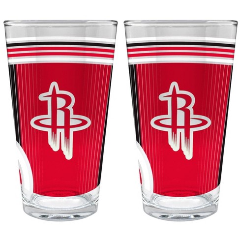 Nba Houston Rockets 2pc Pint Glass Set : Target